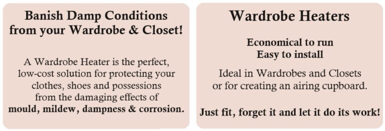 Wardrobe Heaters – Great for wardrobes, boats and caravans